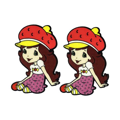 قیمت و خرید استیکر پارچه و لباس مدل دختر توت فرنگی کد Fr199 بسته 2 عددی