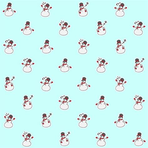 Premium Vector Hand Drawn Snowman Seamless Pattern