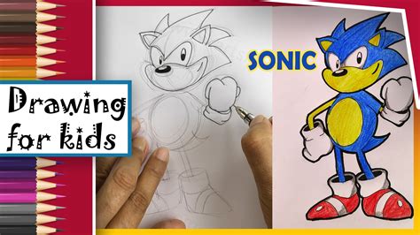 How To Draw Sonic The Hedgehog In A Few Easy Steps How To Draw Sonic
