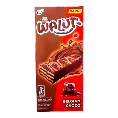 Jual Wafer Tango Walut Belgian Choco 1box Isi 12pcs Shopee Indonesia