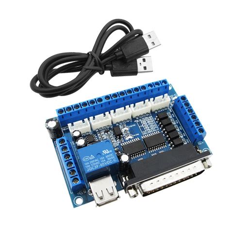 5 Axis Cnc Breakout Board With Optical Coupler For Stepper Motor Driver Mach3 Kitsguru