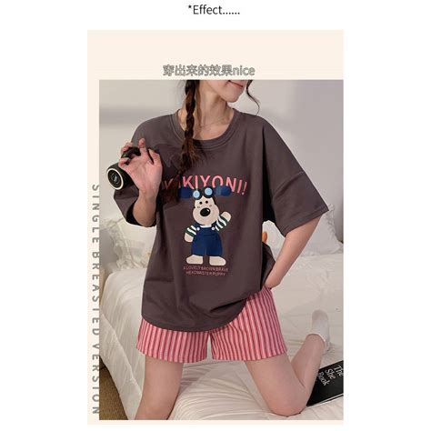 Pajamas Women Cotton Pyjamas Set Sleepwear Woman Summer Short Sleeve