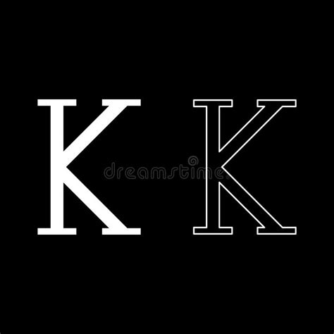 Kappa Greek Symbol Small Letter Lowercase Font Icon Outline Set White