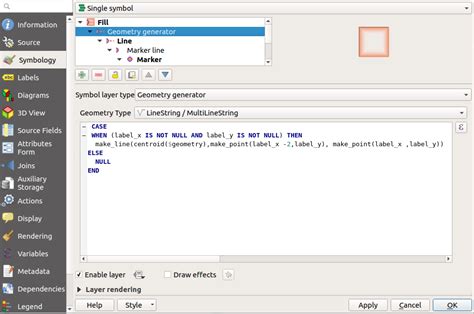 Straight Lines From Label To Feature In Qgis Geographic Information