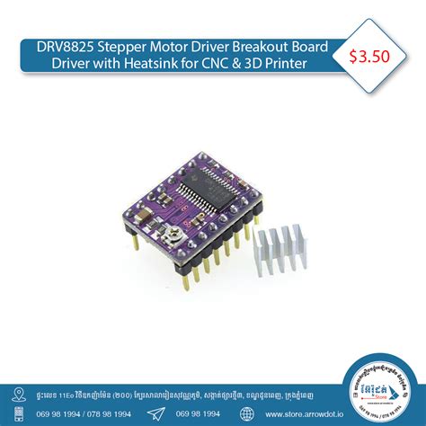 Drv8825 Step Stick Stepper Motor Driver Module Breakout With Heat