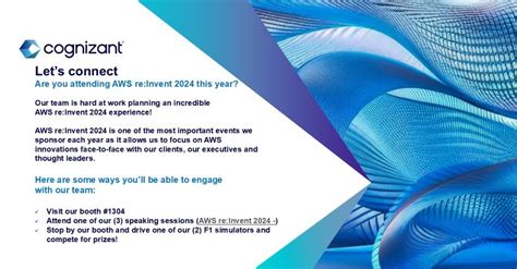 Awsreinvent2024 Cognizant Aws Innovation Reinvent2024 Cloudcomputing Brian Dunay