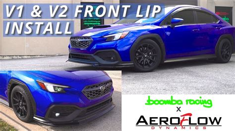 AeroFlow Dynamics V1 V2 Front Lips VB WRX Install YouTube