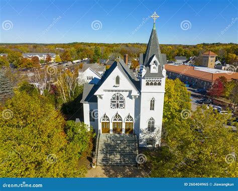 West Concord Aerial View Ma Usa Stock Image Image Of History