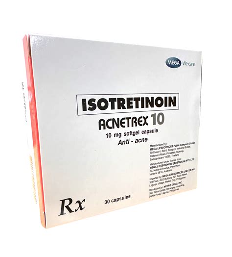 Isotretinoin 10mg Acnetrex Pharmline Medforce Inc