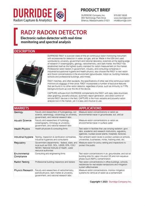 Radon Detector At ₹ 1750000 Piece Radiation Detector In Thane Id 2855421417855
