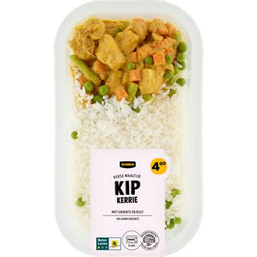 Jumbo Verse Maaltijd Kip Kerrie Met Groente En Rijst 400g Bestellen