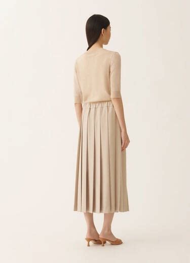 レディースpleated Skirts In Techno Tailoring Nude スカート Fabiana Filippi® フ
