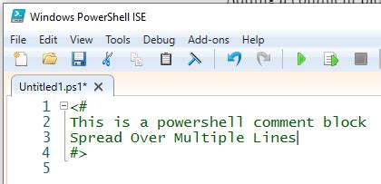 Multiline Comments In Powershell