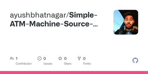 github ayushbhatnagar simple atm machine source code
