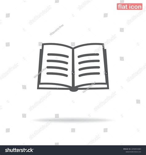 Simple Open Book Icon Minimalism Vector Stock Vector Royalty Free 2250431683 Shutterstock