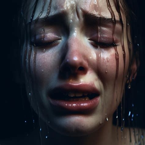 Premium Ai Image Yung Giral Face Close Up Woman Screaming With Terror