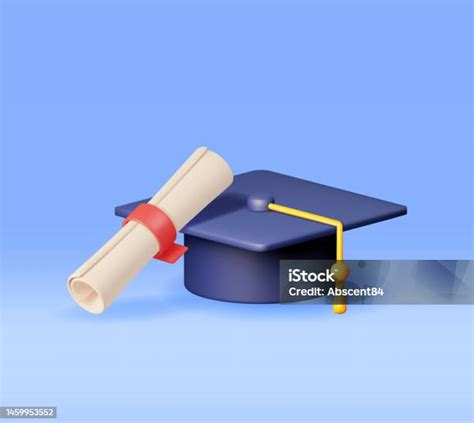 3d Certificate With Stamp And Graduation Cap向量圖形及更多信 文件圖片 信 文件