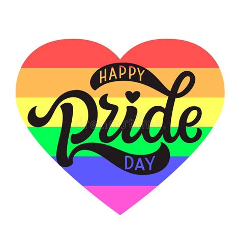 Happy Pride Day Lettering Stock Vector Illustration Of Phrase 182946733