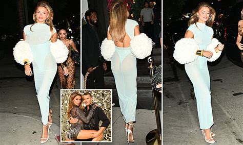 Brooks Nader Goes Braless In Eye Popping Sheer Dress Amid Gleb