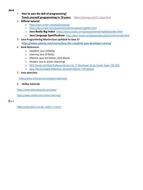 Java Resources Pdf
