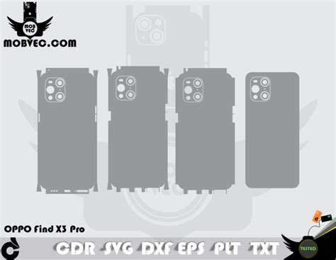 Oppo Find X Pro Skin Cut Template Vector Vectorgi Digital Market