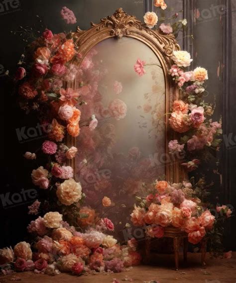 Kate Pink Floral Mirror Backdrop Designed By Chain Photography