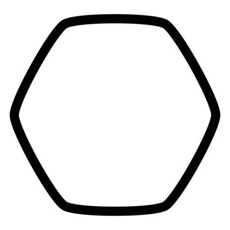 Rounded Hexagon Outline Vector Art Stock Images Depositphotos