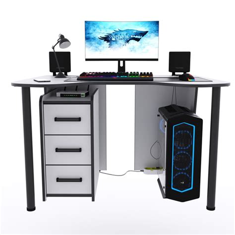 Игровой компьютерный стол Stalkermebel Stark с тумбой, 120х90х75 см ...