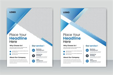 Flyer Design Business Brochure Template A4 Size Vector Illustration