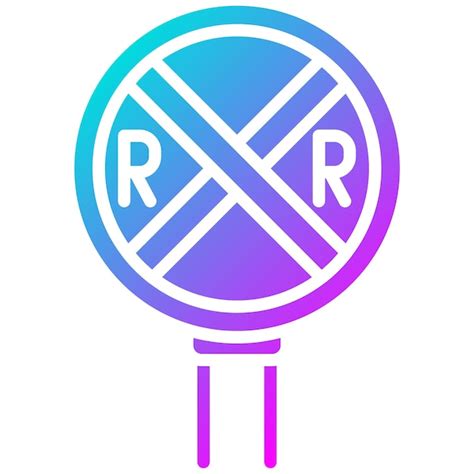 Premium Vector Railroad Crossing Vector Illustration Style