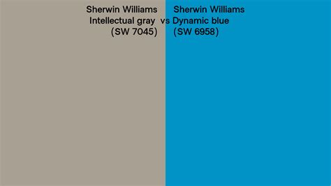 Sherwin Williams Intellectual Gray Vs Dynamic Blue Side By Side Comparison