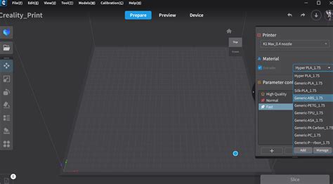 K Max Printing Parameter Settings Creality Wiki