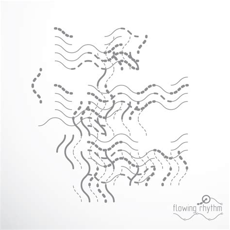 Premium Vector Abstract Wavy Lines Rhythm Pattern Vector Technical Background Artistic
