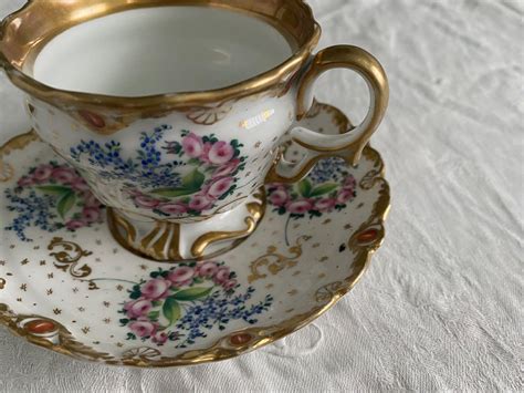 希少＊ 美品＊ 美しいコーヒーカップandソーサー 野花とブルーベリー メルカリ