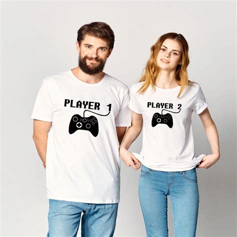 Player 1 Player 2 Matching Couple Shirts My Couple Goal