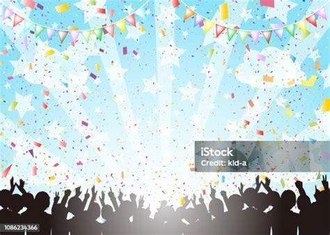 색종이의 일러스트 배경 운동회에 대한 스톡 벡터 아트 및 기타 이미지 운동회 배경 주제 Ticker Tape Parade