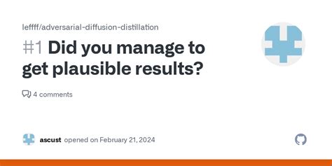 Did You Manage To Get Plausible Results Issue 1 Leffff