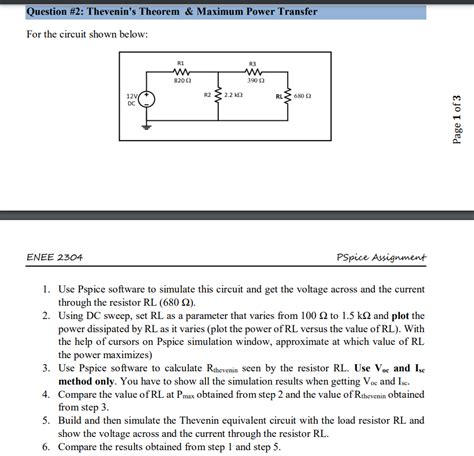 Solved For The Circuit Shown Below ENEE 2304 PSpice Chegg