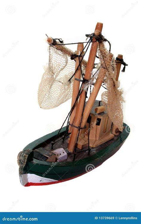 Brinquedo De Madeira Do Barco De Pesca Imagem De Stock Imagem De