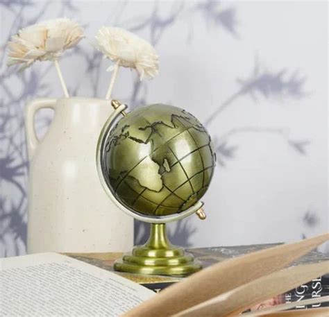 Zinc Alloy Golden Tabletop Globe Decor At Rs 695 In Jaipur Id 2853356708155