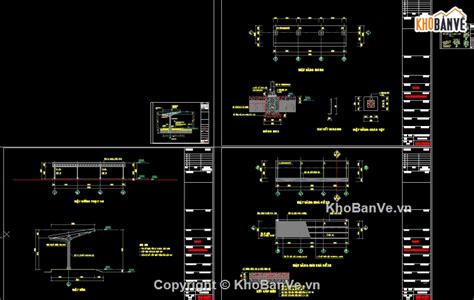 File CAD Bản vẽ mẫu thiết kế nhà để xe x m x m x m x m x m
