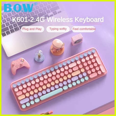 ⭐ ℗ Bow Wireless 2 4g Keyboard Mouse Set External Laptop Desktop Universal Office Home Typing