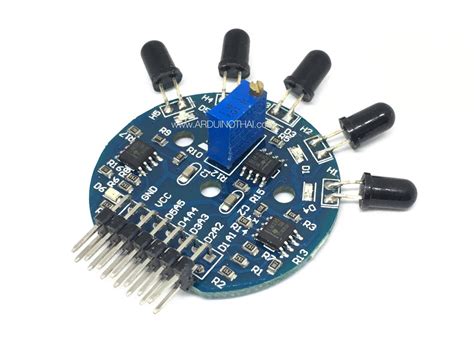 5 Way Infrared Flame Sensor Module เซนเซอร์ตรวจจับเปลวไฟอินฟาเรด ขาย Arduino เซนเซอร์ และ