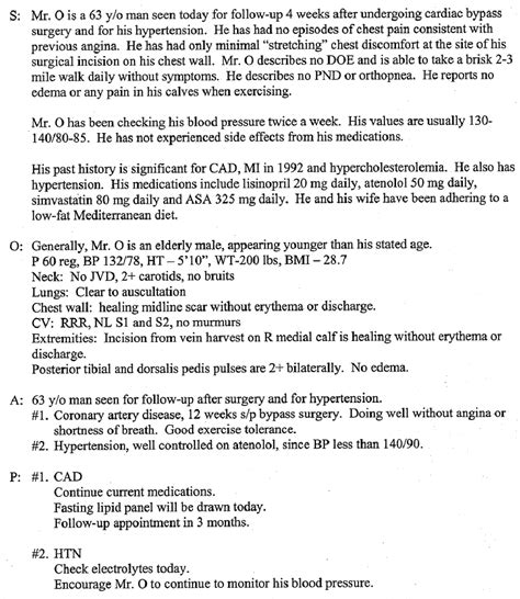 Solved Examples Of How To Write Nursing Cardiovascular Soap Note