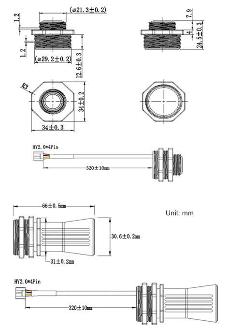 Probots Pb A01 Ultrasonic Distance Sensor 28cm 750cm Range Uart Module Waterproof Ip67 Buy