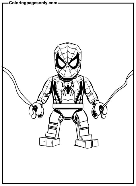 Lego Spiderman Minifigur Malvorlage Kostenlose Malvorlagen Zum Ausdrucken