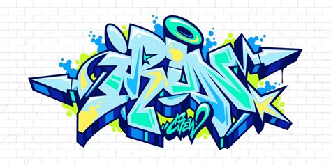 Cool Hip Hop Abstract Word Iron Graffiti Style Vector Image