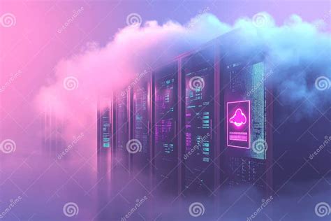 futuristic cloud based data center stock illustration illustration of