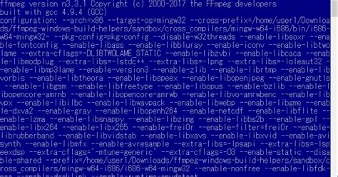 Windows用FFmpegをWindows でビルドする Bash on Ubuntu on Windows