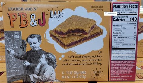 Trader Joes PB J Bar Gluten Free 7 4oz 210g Review Daily Gluten